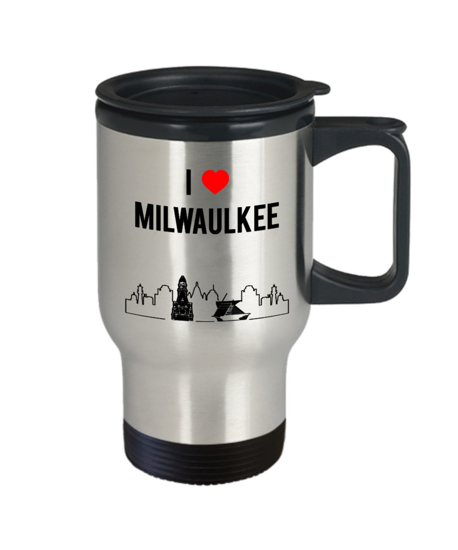 LIMITED SALE Milwaukee City Coffee Travel Mug I Love | Etsy