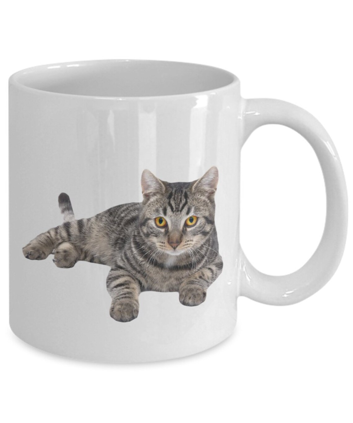 Grey Tabby Cat Mug Funny Tea Hot Cocoa Coffee Cup Novelty - Etsy