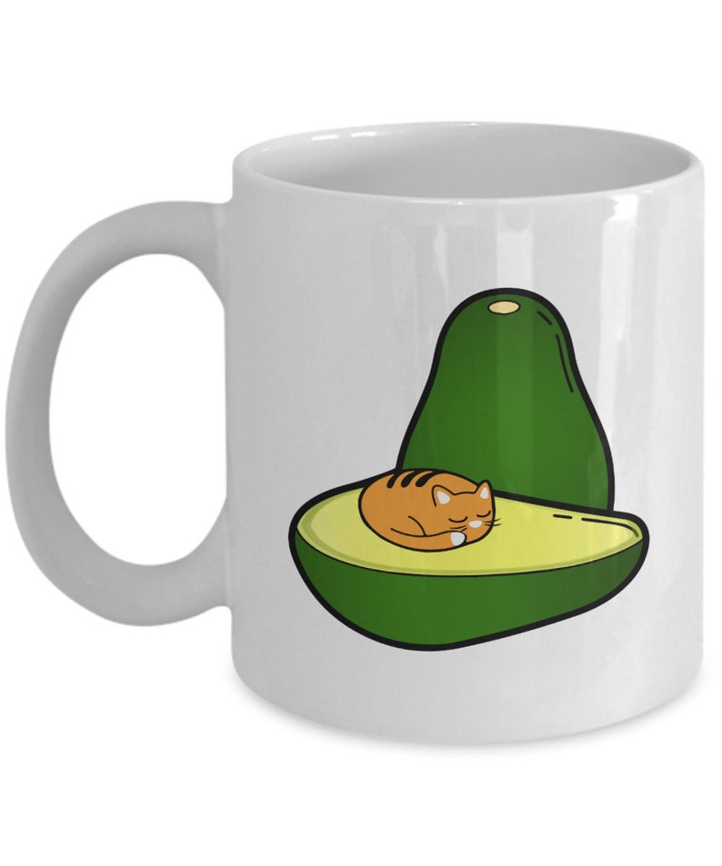 Avocado Pun Mug Avo-cat-o Funny Tea Hot Cocoa Coffee Cup | Etsy