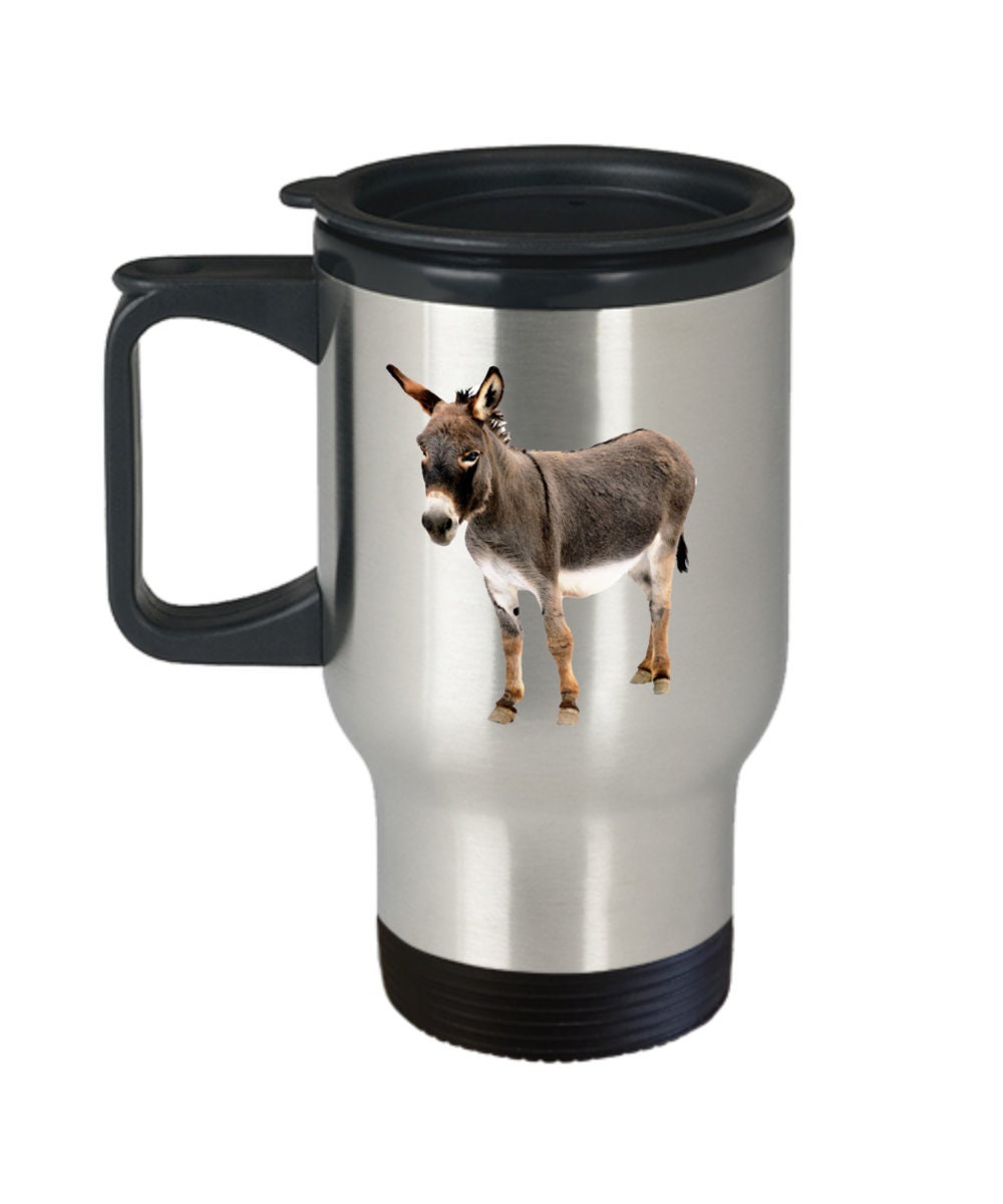 Baby Donkey Travel Mug - Funny Tea Hot Cocoa Insulated Tumbler ...