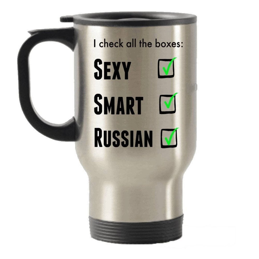 Russian Travel Mug, Russian Coffee Travel Mug, Russian Gifts, Russian ...