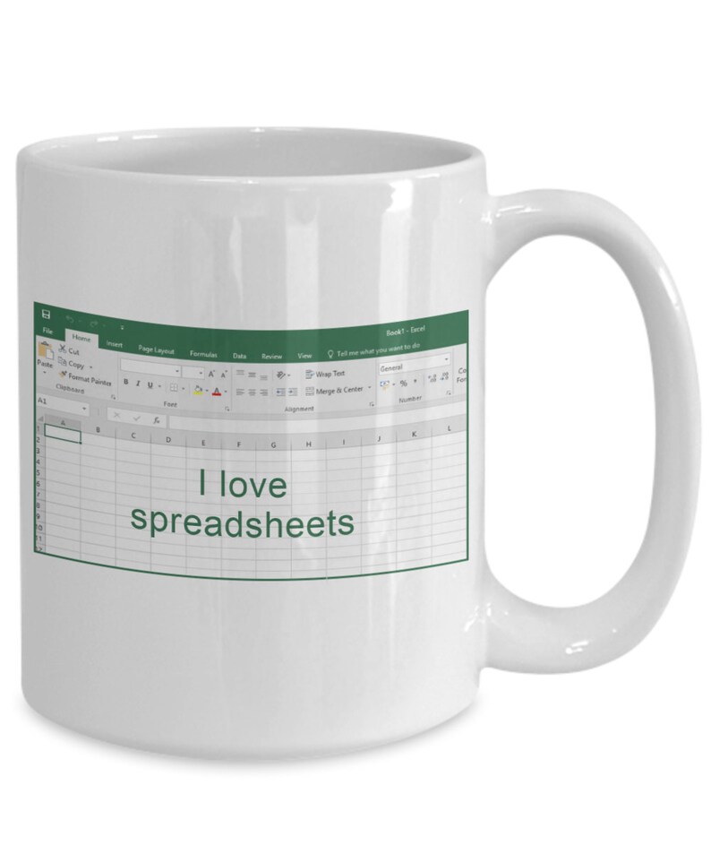 I Love Spreadsheets Coffee Mug Funny Tea Hot Cocoa Coffee | Etsy
