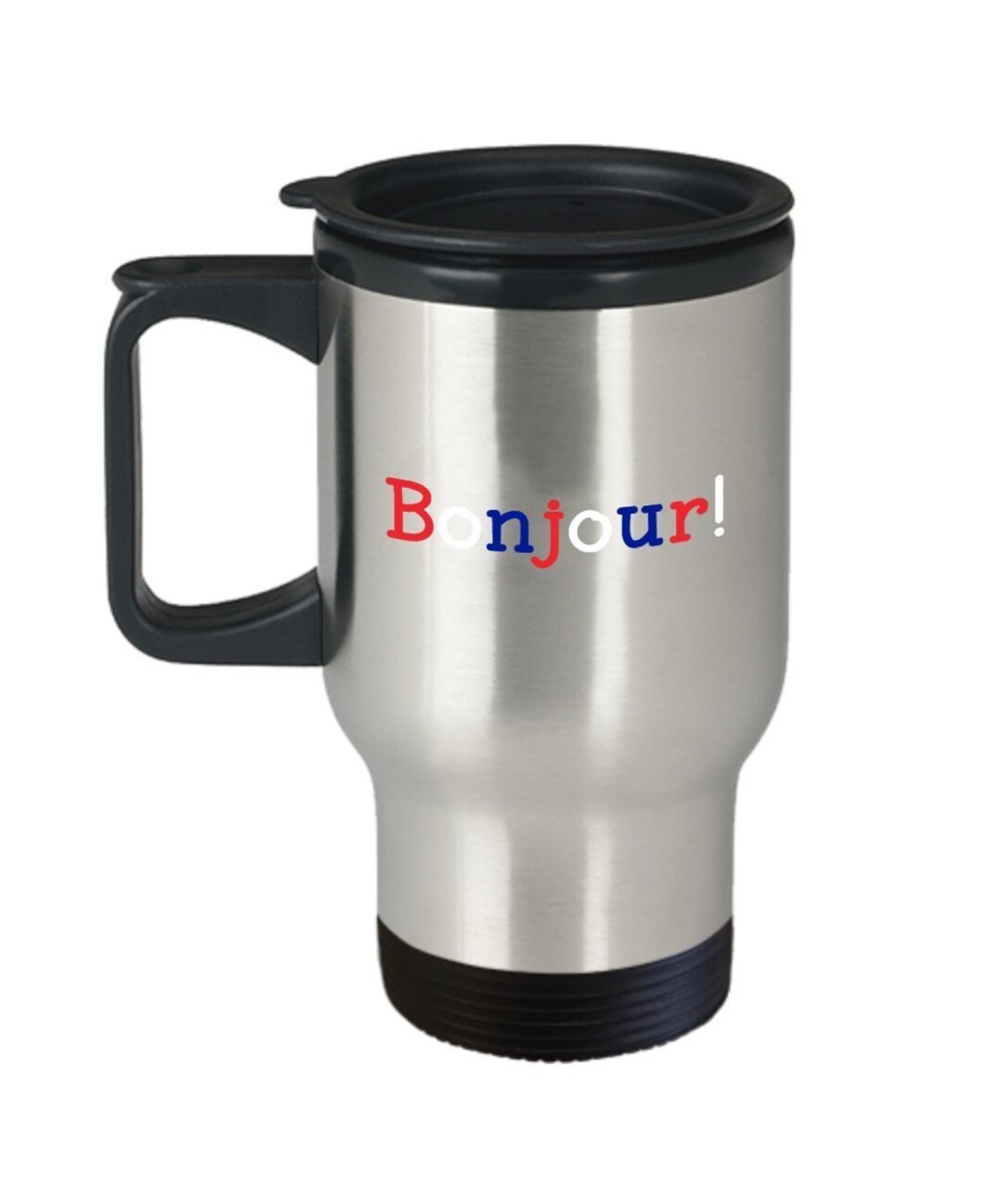 Bonjour Travel Mug - Funny Insulated Tumbler - Novelty Birthday ...