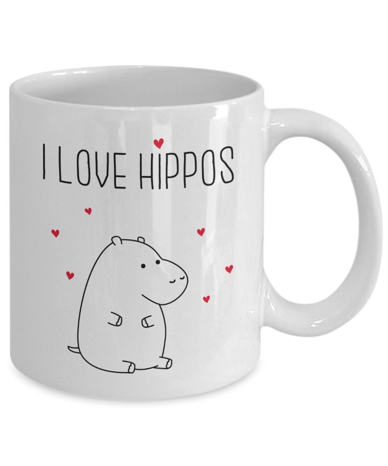 I Love Hippos Mug - Funny Tea Hot Cocoa Coffee Cup - Novelty Birthday ...