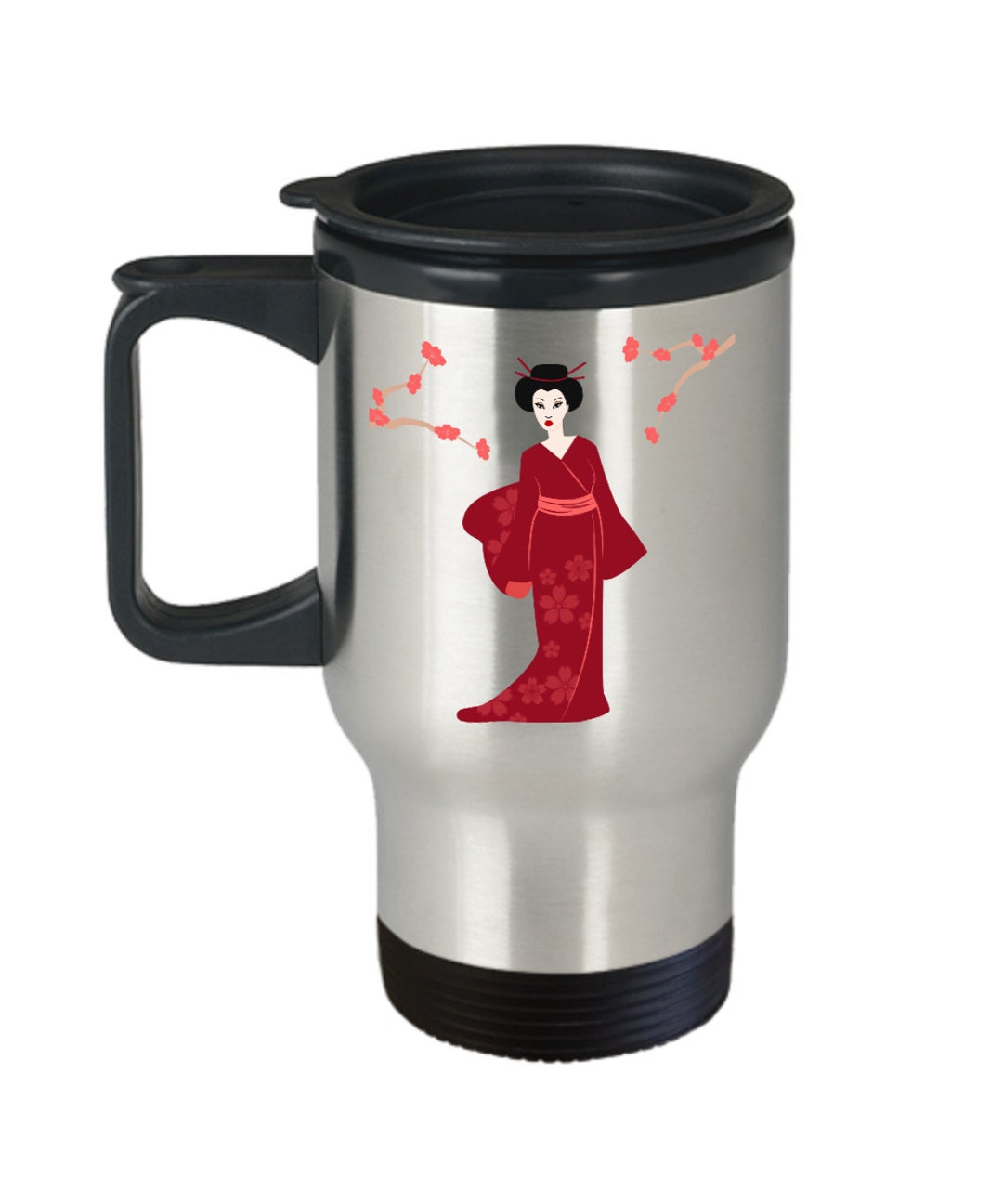 Geisha Travel Mug - Funny Tea Hot Cocoa Coffee Insulated Tumbler ...