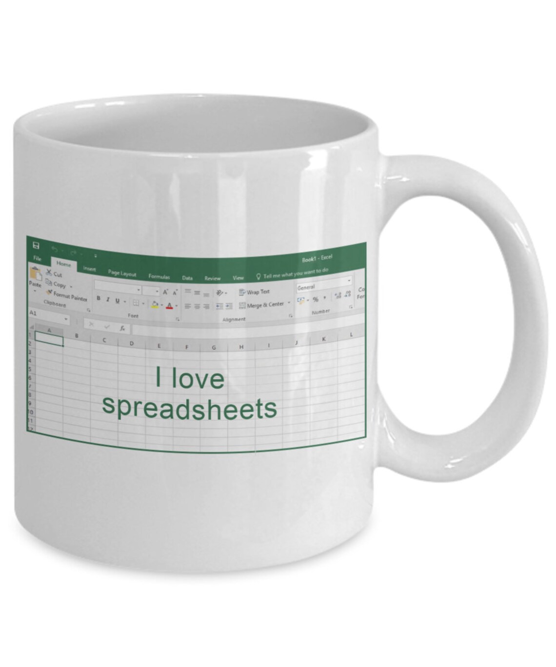 I Love Spreadsheets Coffee Mug - Funny Tea Hot Cocoa Coffee Cup ...