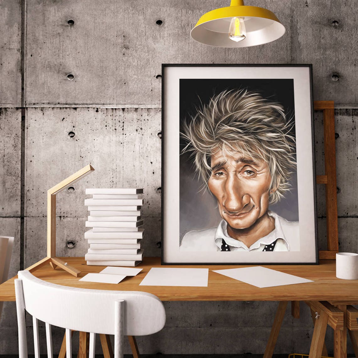 ROD STEWART - Illustration, Music Poster, Music Artwork, Instant ...