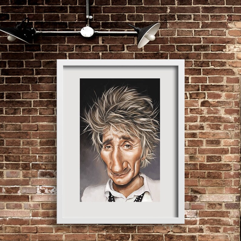 ROD STEWART - Illustration, Music Poster, Music Artwork, Instant ...
