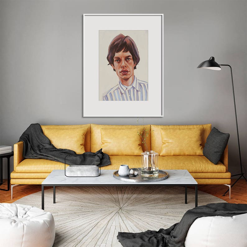 MICK JAGGER Prints Illustration Rolling Stones Music | Etsy