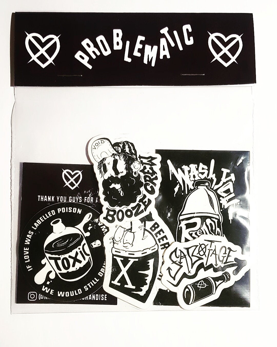 Problematic Sticker Pack/graffiti/ Blackwork/vandalism/lowbrow - Etsy
