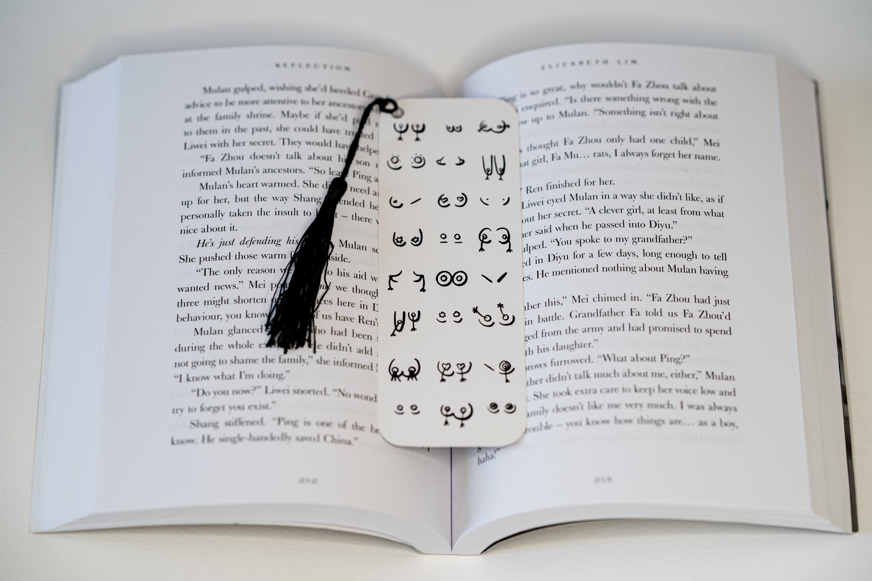 Nipple Tassel Boobies Black and White Double Sided Bookmark - Etsy UK