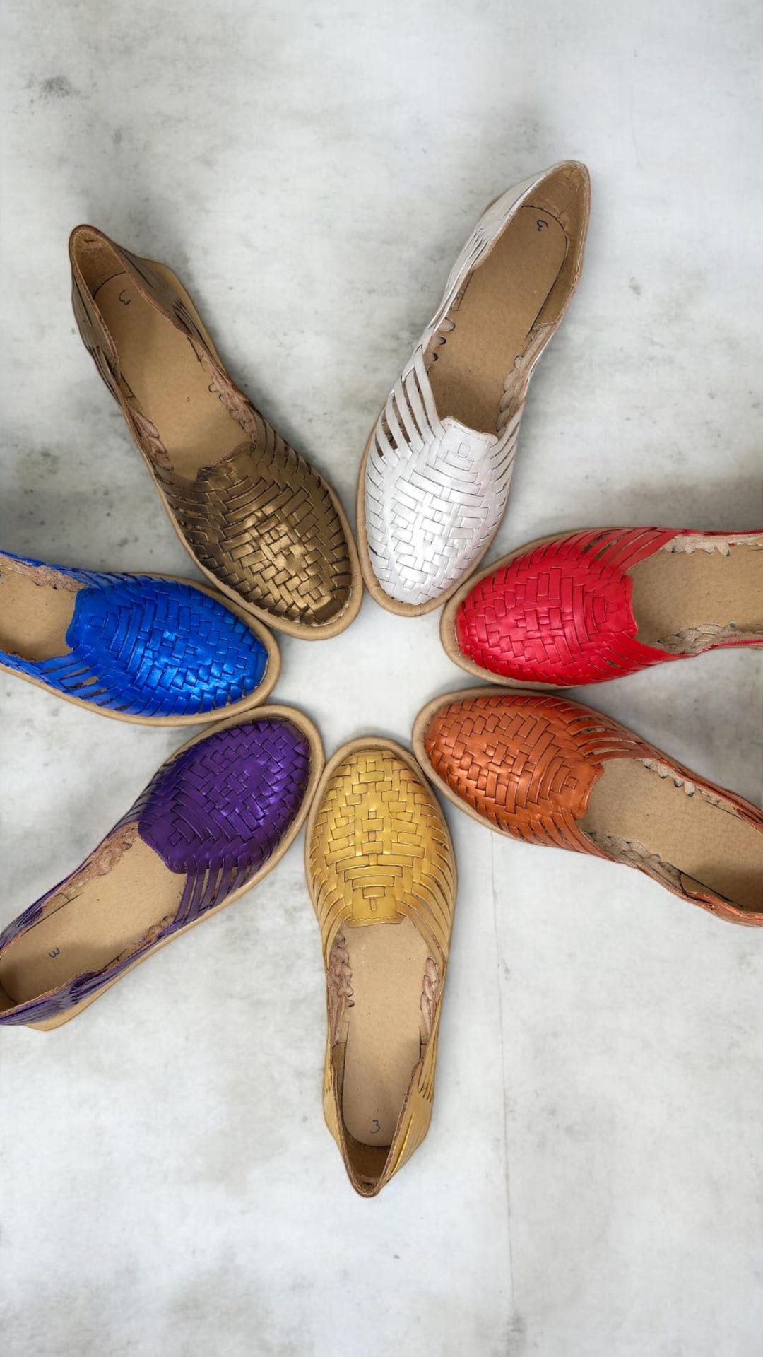 Women's Closed-toe Metallic Huaraches | Comfortable and Colorful ...
