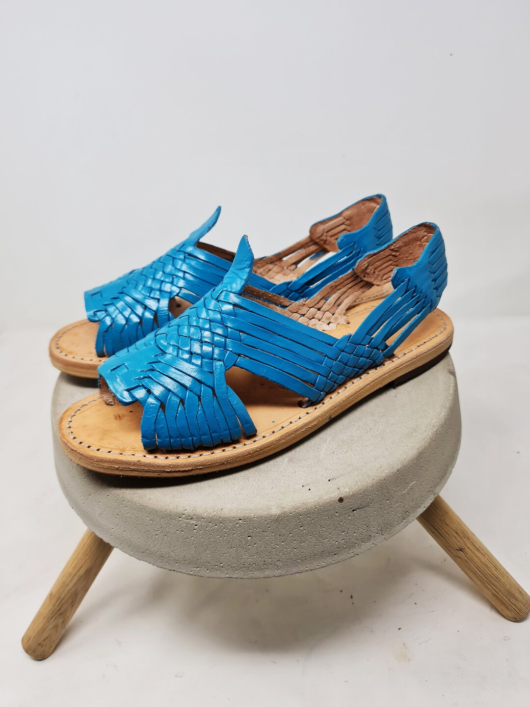Handmade Huaraches for Women in Vibrant Blue: the Perfect Touch of ...