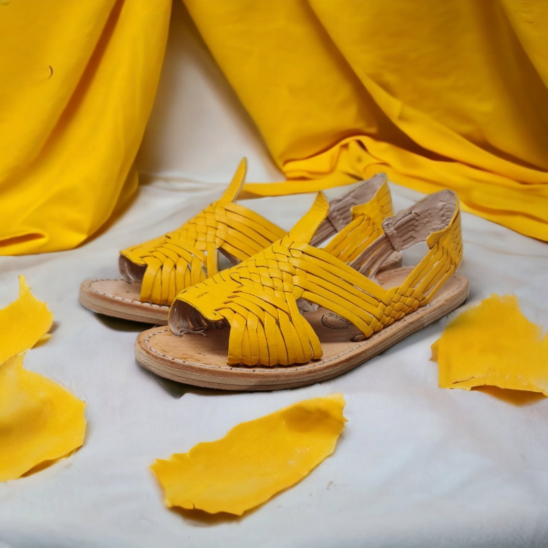 Pachuco Women's Huaraches Corn Yellow - Unique Mexican Style ...