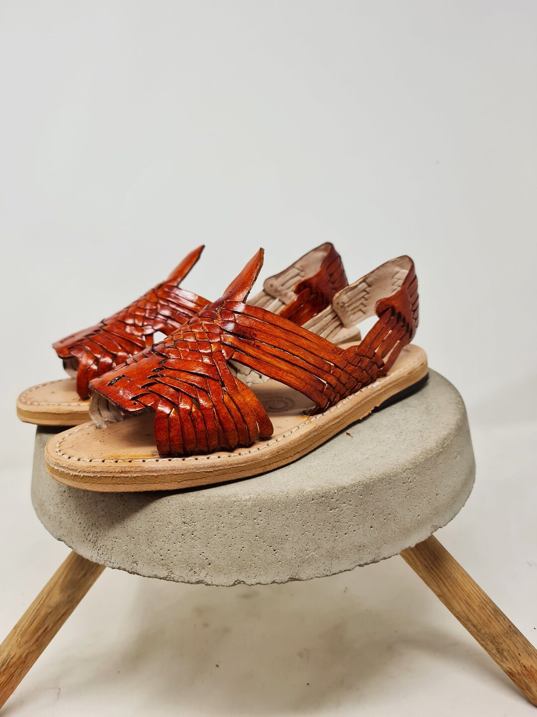 Handmade Huaraches for Women in Tobacco Color: Comfort and Unique Style ...
