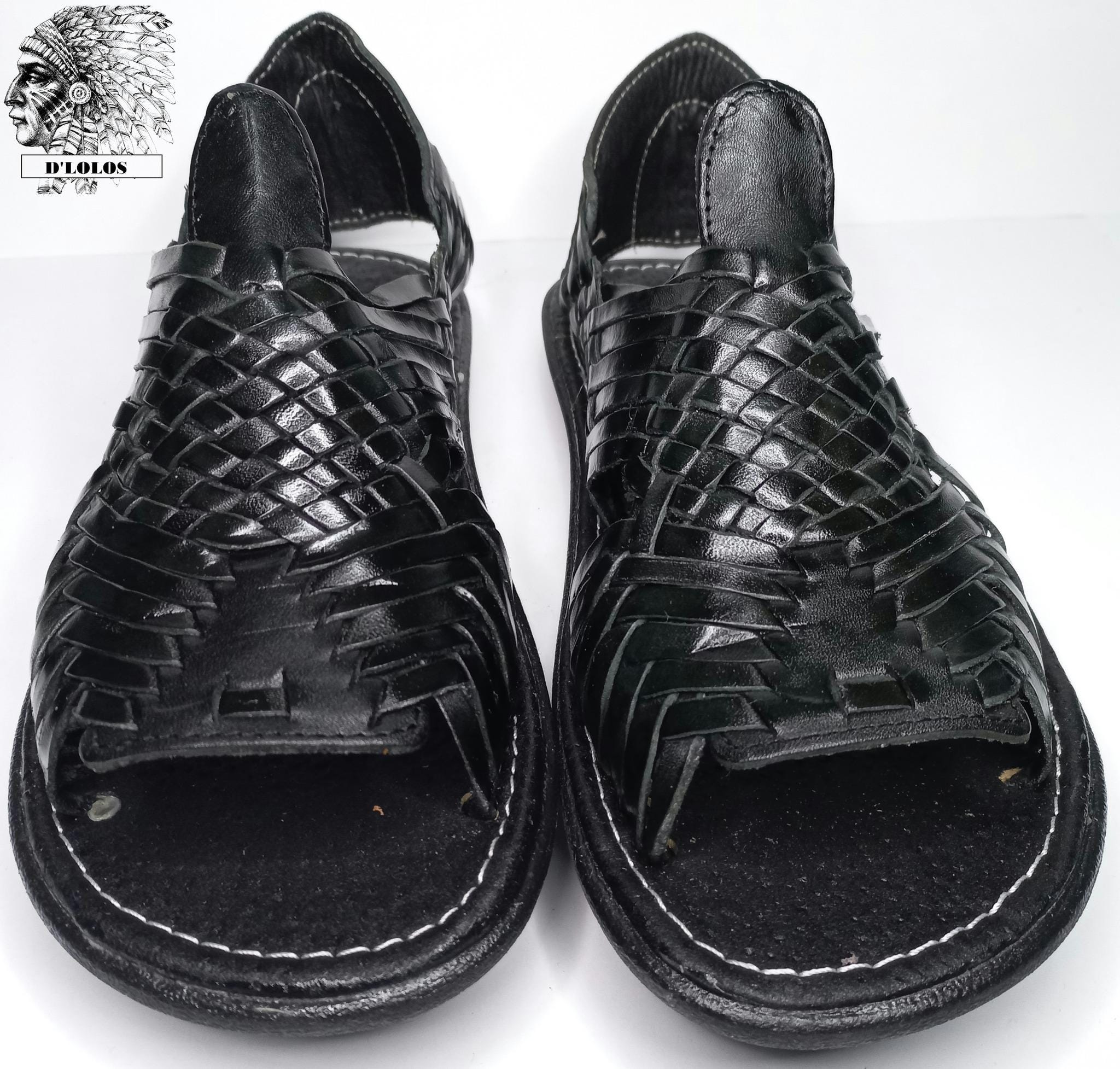 Men's Open Toe Huaraches | Handwoven Leather | Cushioned Insole | Honey ...