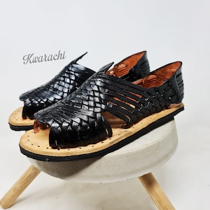 Mens Huaraches Sandals Mexican. 100% Leather, Vintage. Huarache Artisan ...