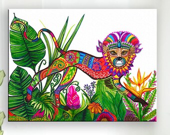 Monkey painting | Etsy