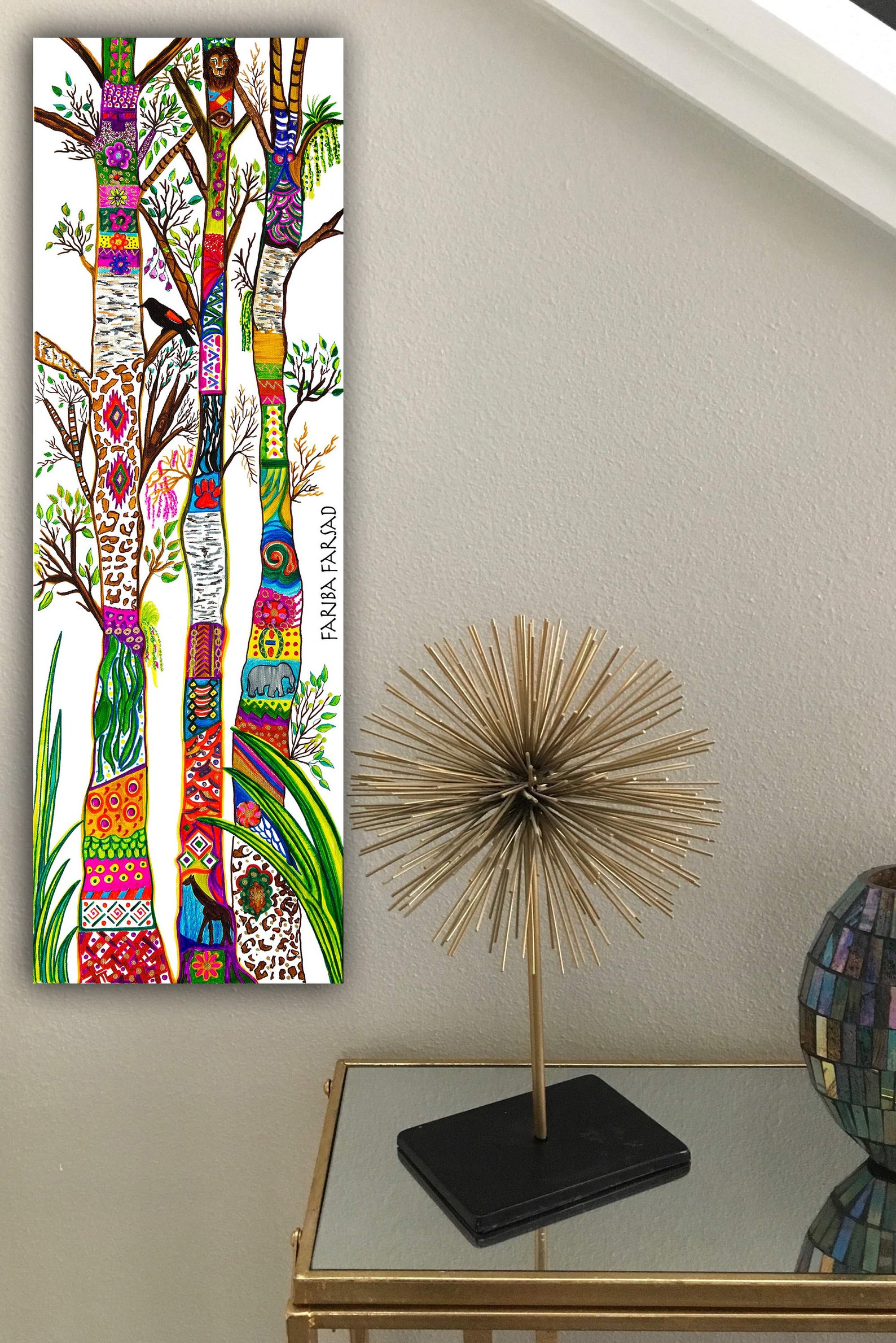 Abstract Colorful Trees of Life Canvas Art Print Rolled Trees - Etsy