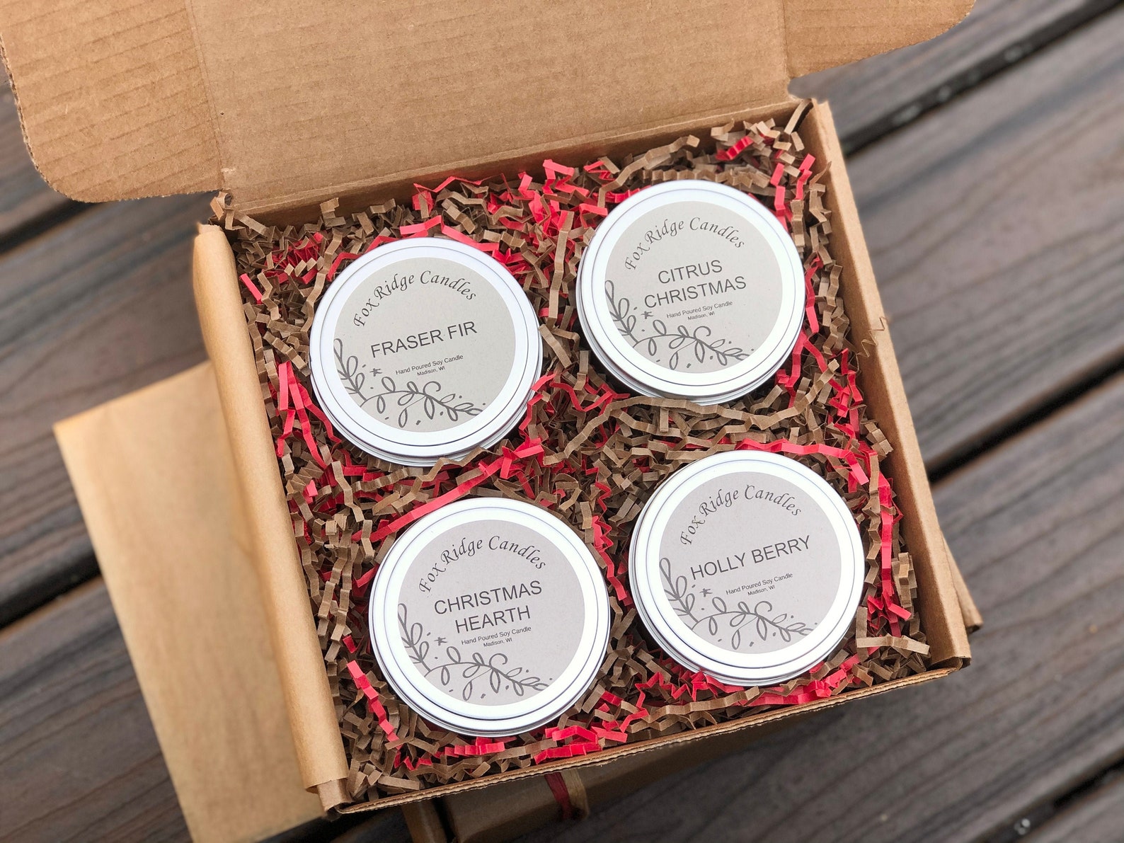 Christmas Candles Gift Box - Etsy