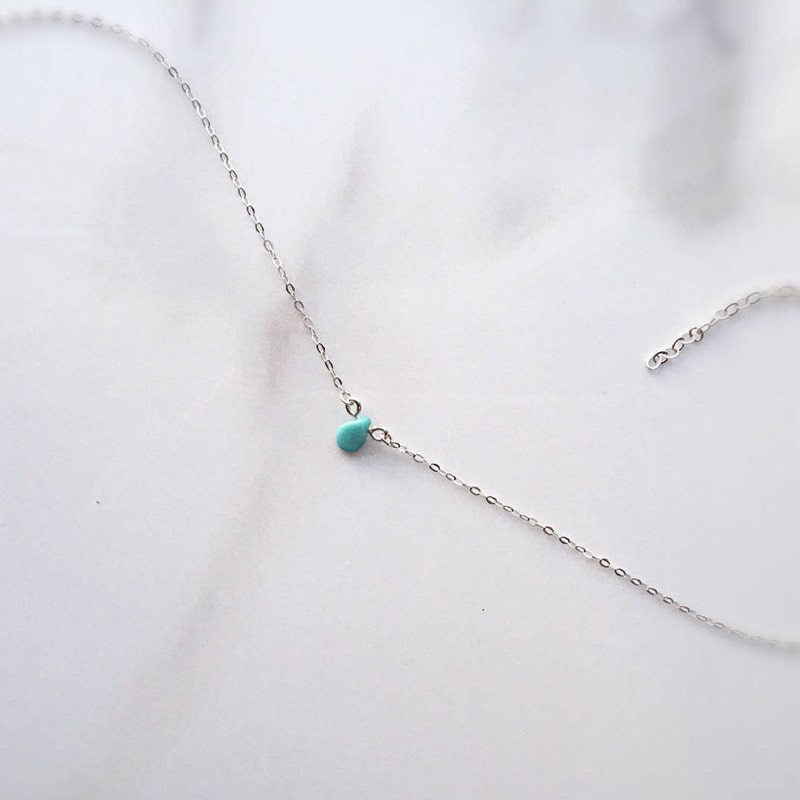 Dainty Turquoise Necklace - Etsy