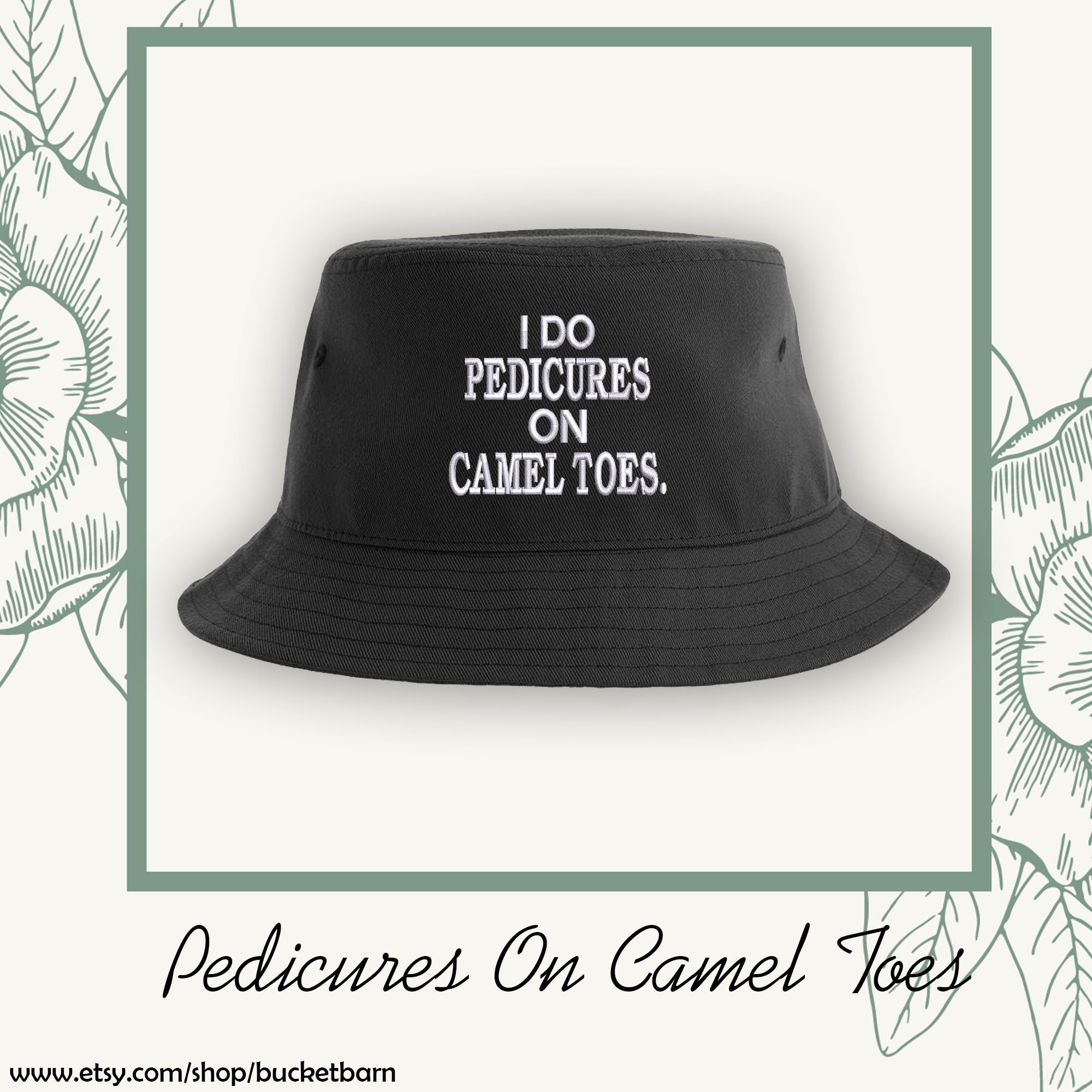 Custom Pedicures on Camel Toes Bucket Hat Sun Hat Fishing - Etsy