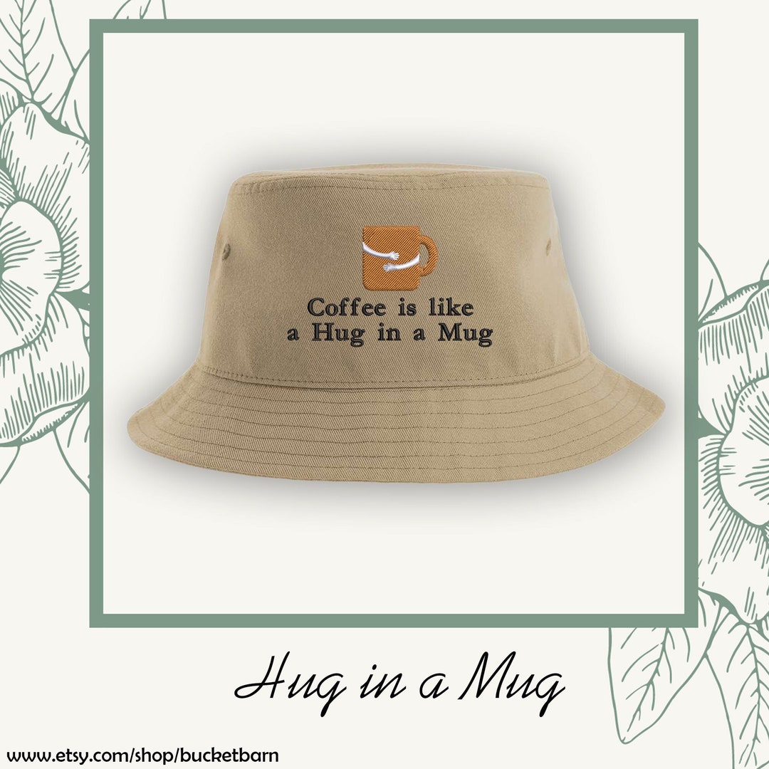 Custom Hug in a Mug Bucket Hat Sun Hat Fishing Hat - Etsy