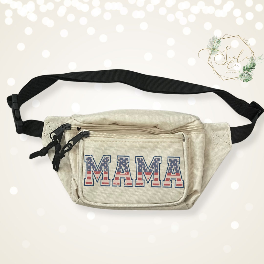 American Flag Mama Fanny Pack Red White & Blue, 4th of July, Memorial ...