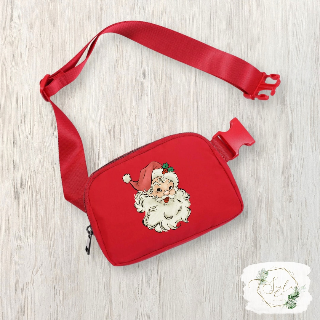 Santa Belt Bag, Festive Christmas Fanny Pack, Holiday Season Accessory ...