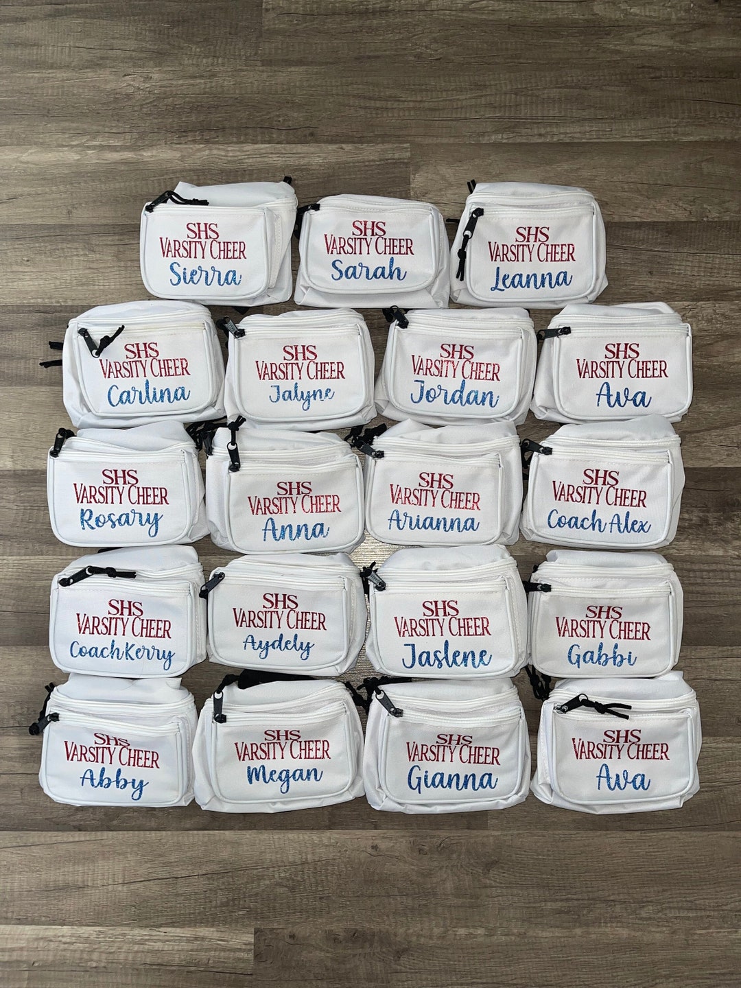 Cheer Team Gift Custom Cheer Bag Custom Fanny Pack Cheerleading Coach ...