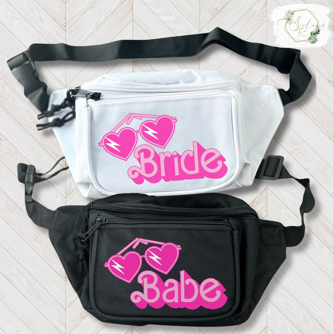 Bachelorette Barbie Inspired Fanny Pack Bride & Babe, Pink Vintage ...
