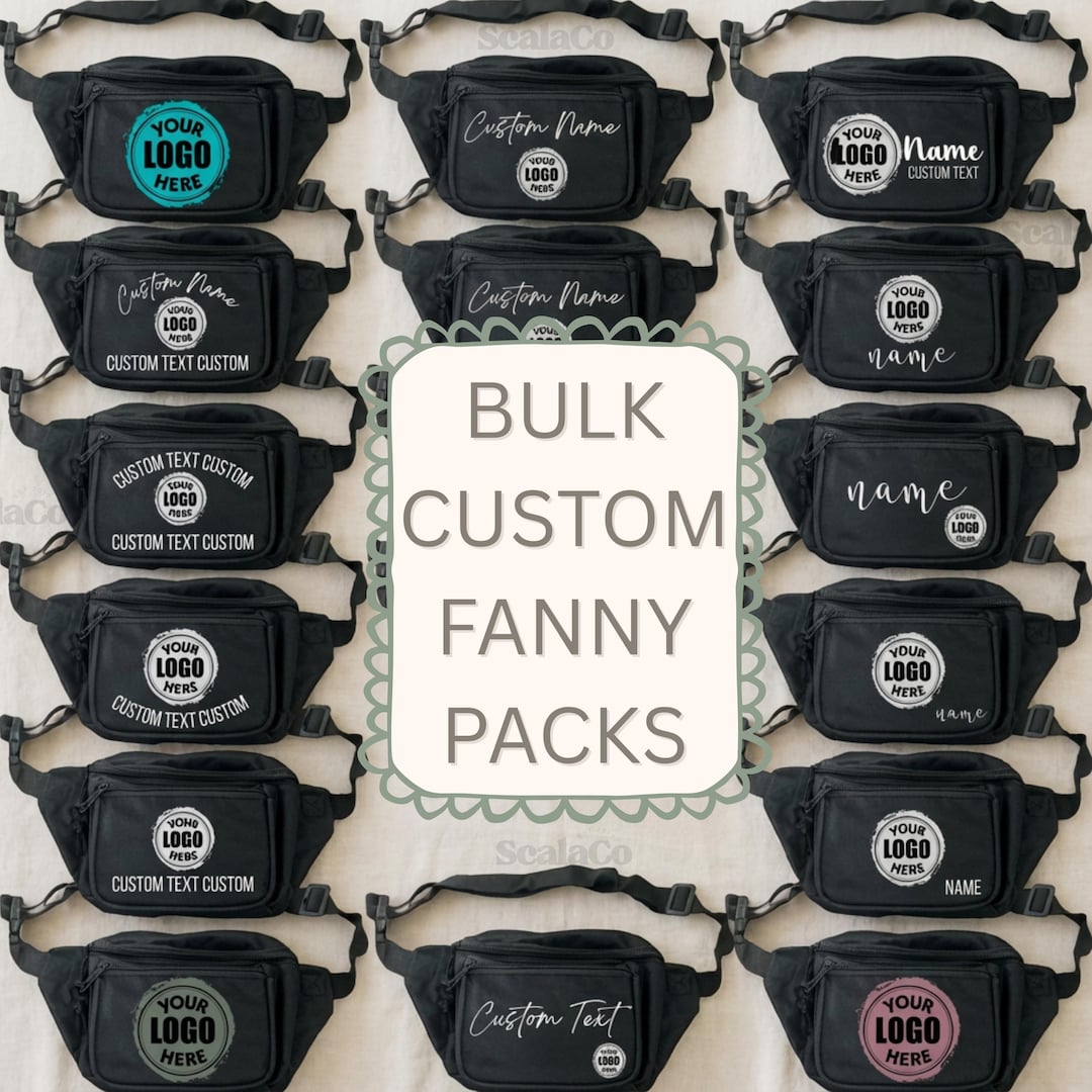 Logo Fanny Packs Custom Bulk Corporate Team Gifts Personalized Waist ...