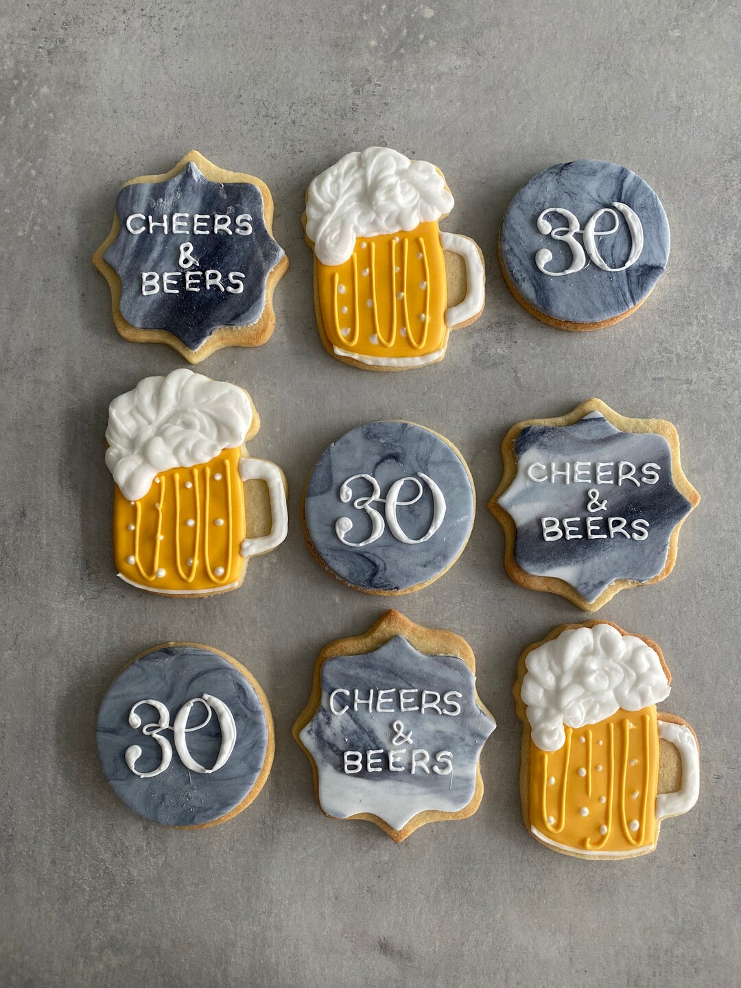 The 'cheers and Beers' Box Biscuits - Etsy