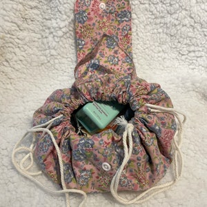 Laura Ashley Fabric Flat Drawstring Bag, Ideal Storage for Make Up ...