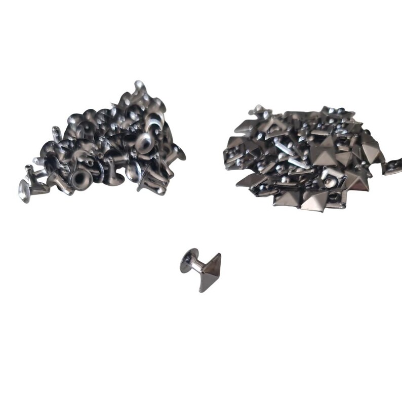 Pyramid Rivets 100 Sets | Gunmetal & Nickel, DIY Leather Crafts - Etsy