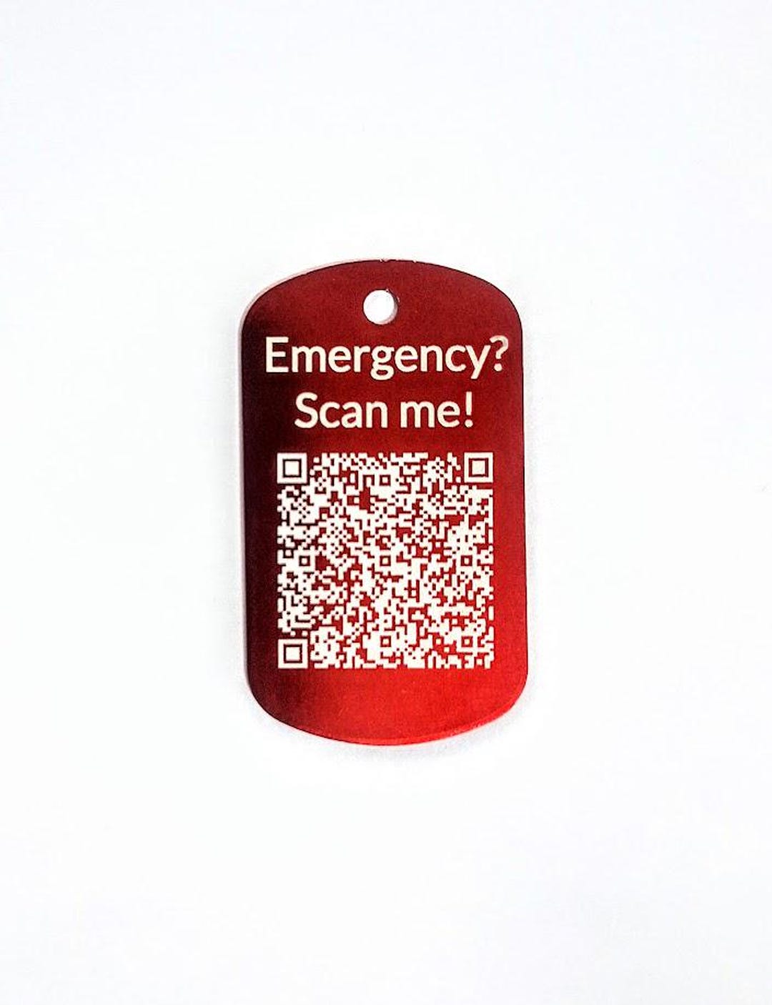 Medical Emergency QR Code ICE Keyring Personalised, Engraved, Anodised ...