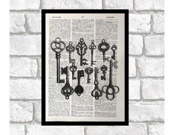 Skeleton key art | Etsy