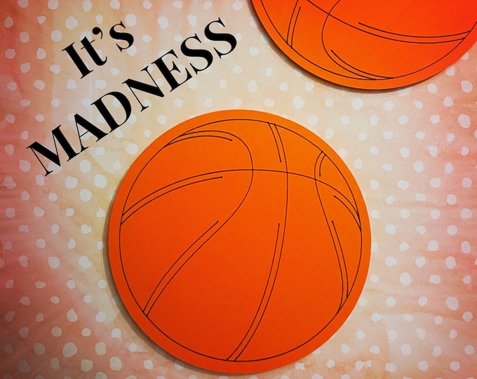 Basketball Paper Cut Outs Set of 25, Paper Basketballs, Basketball ...