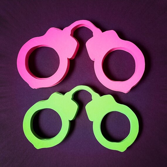 Handcuff Paper Cut Outs Set of 25 Police Cut Outs Handcuff - Etsy