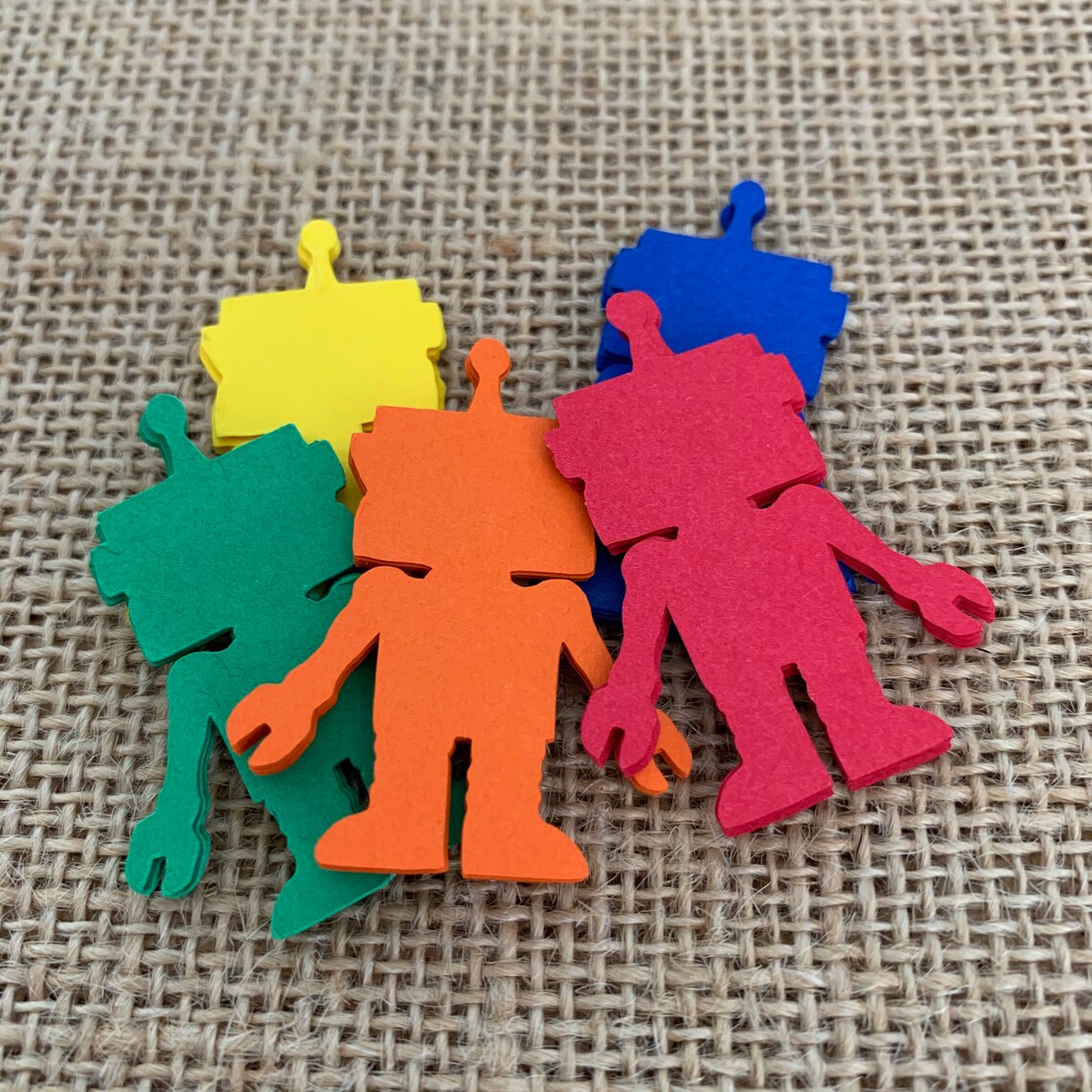 Robot Paper Cut Outs Set of 25 Robot Confetti Robot Die | Etsy