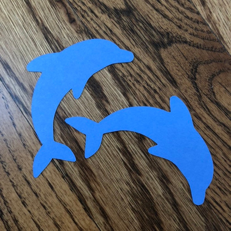 Dolphin Paper Cut Outs Set of Dolphin Die Cuts Paper - Etsy