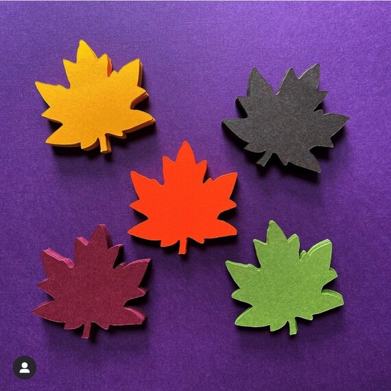 Maple Leaf Paper Cut Outs Set of 25 Maple Leaf Die Cuts | Etsy