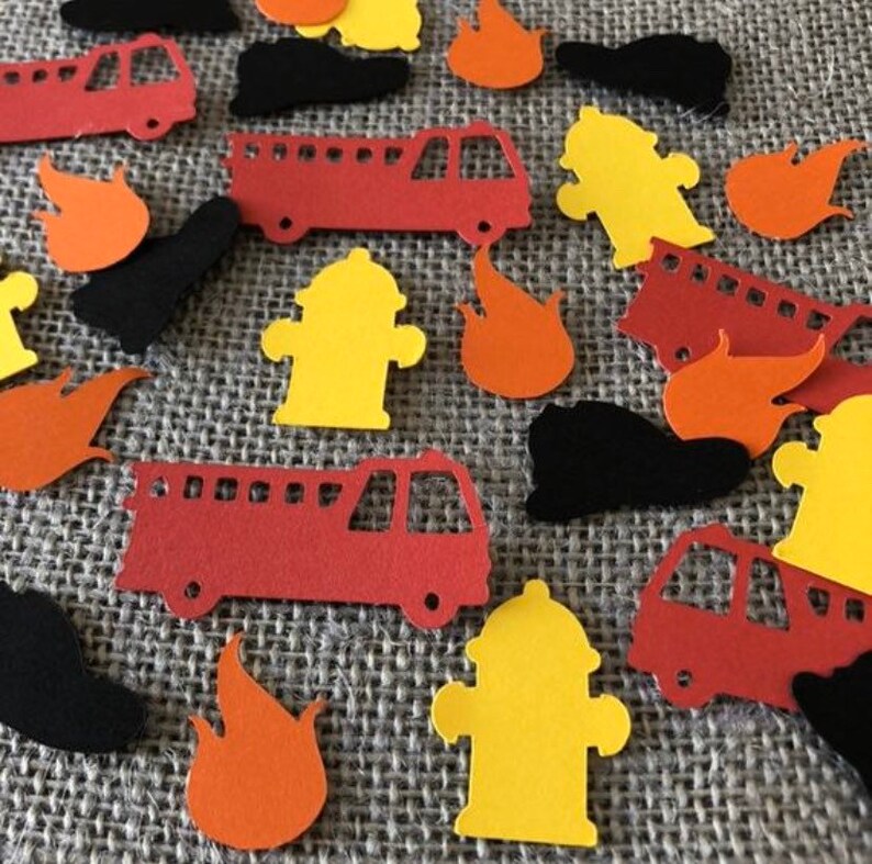 Flame Paper Cut Outs Set of 25 Paper Flame Die Cuts Fire | Etsy