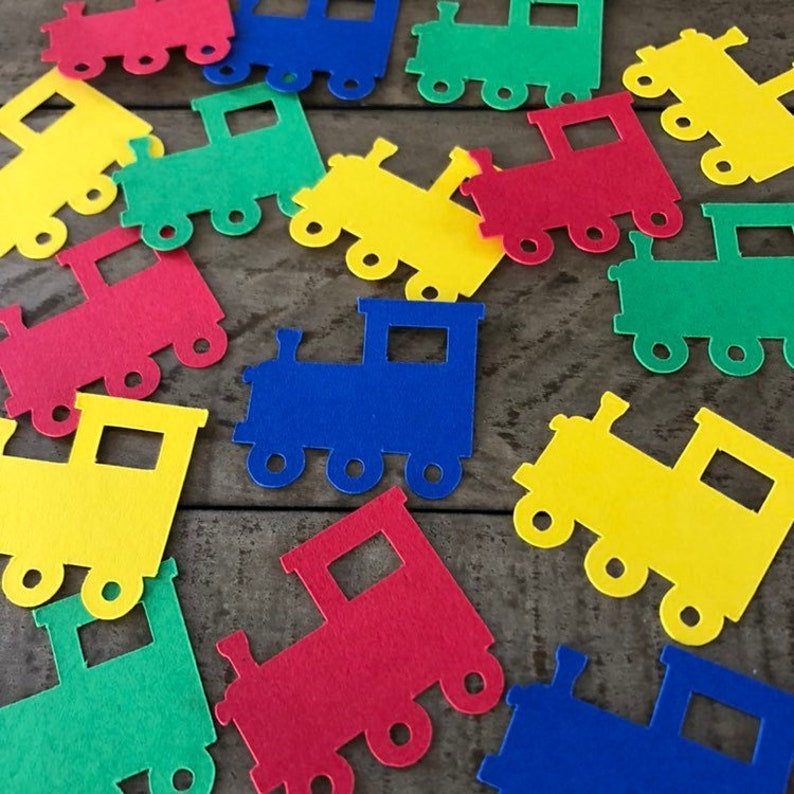 Train Engine Paper Cut Outs Set of 25 Train Die Cuts Paper | Etsy