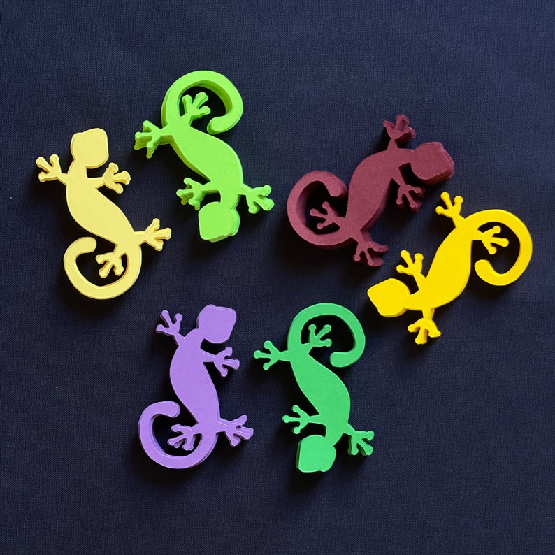 Gecko Paper Cut Outs Set of 25 Green Gecko Confetti Gecko - Etsy