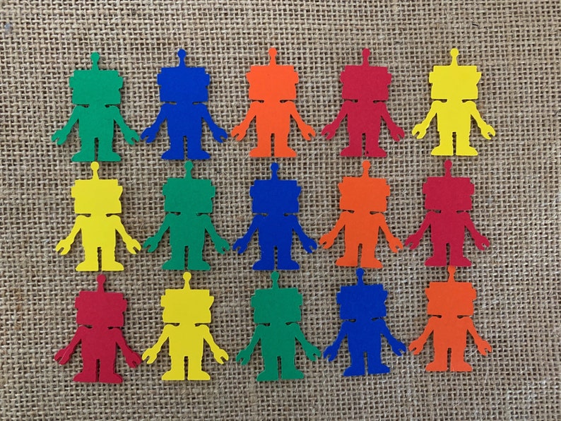 Robot Paper Cut Outs Set of 25 Robot Confetti Robot Die - Etsy