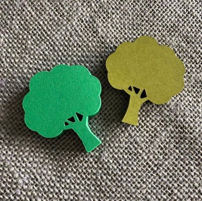 Tree Paper Cut Outs Set of 25 Simple Tree Die Cuts Paper | Etsy