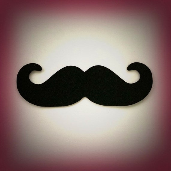Colorful Mustache Cut Out