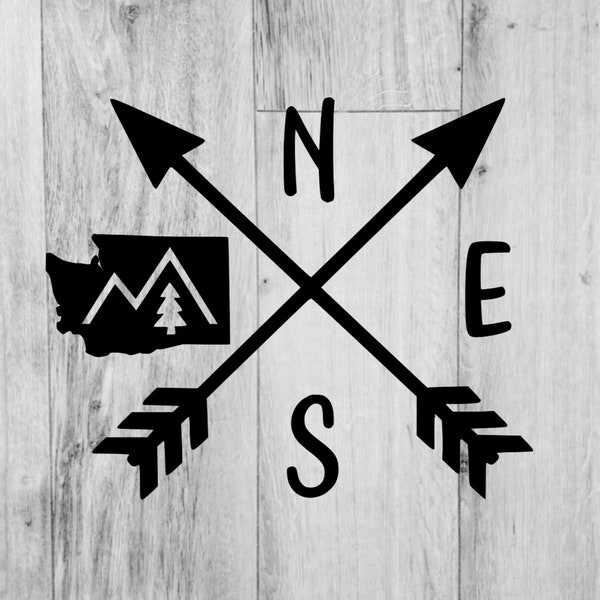 Compass Pnw Svg - Etsy