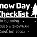 Snow Day Checklist, Winter, Snow, Snowman, Cocoa, Sledding, Svg, Png ...